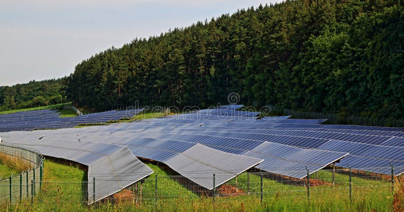 Solar Plant in the Field, Photovoltaic Stock Photo - Image of outdoors ...