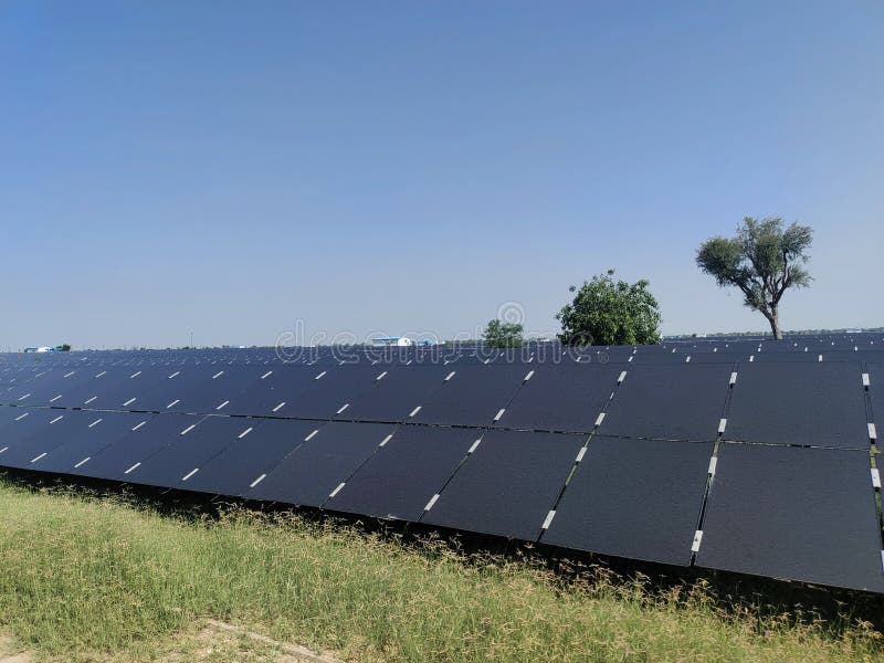 Solar Plant in Rajasthan India Stock Image - Image of stadium ...