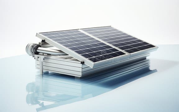 Solar Pool Heaters Background White -Generative Ai Stock Illustration ...