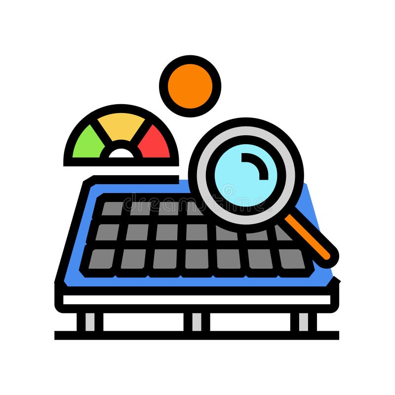 Solar Potential Assessment Color Icon Vector Illustration Stock ...