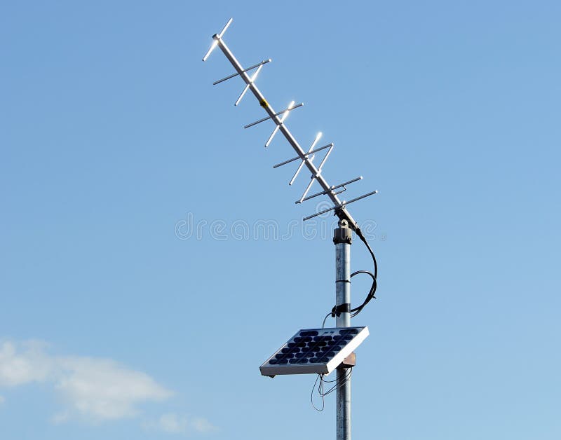 Solar power antenna stock image. Image of signal, antenna - 5324595