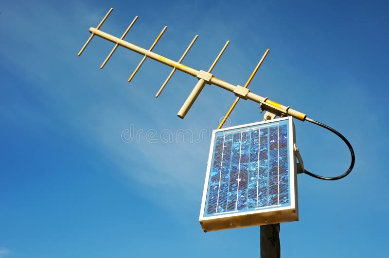 Solar power antenna stock image. Image of signal, antenna - 5324595