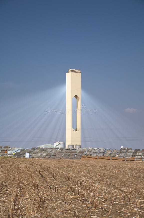 Solar power beams stock image. Image of building, spain - 12168343