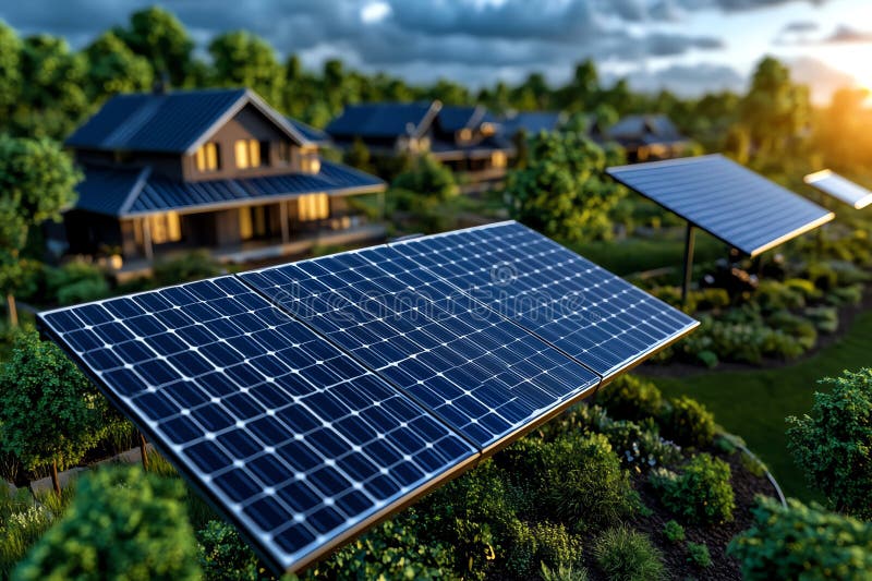 Solar Power Solar Collectors, Green, and Sustainability Visualized in a ...