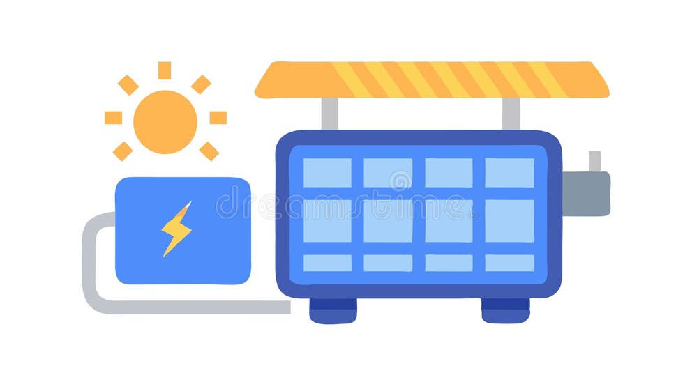Solar Power Energy Storage Icon, Vector Design Generative AI Stock ...