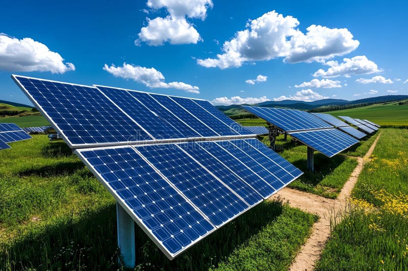 Solar Power Solar Farms, Rural, and Sustainability Visualized in a ...