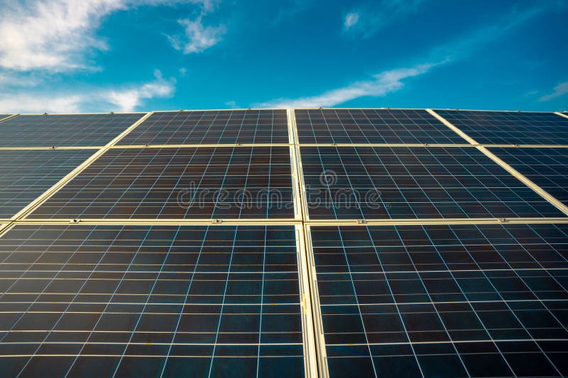 Solar Power. Solar Panel and Sun Energy. Electric from Sunlight. Energy ...