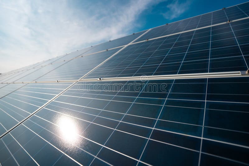 Solar Power. Solar Panel and Sun Energy. Electric from Sunlight. Energy from the Sun Powers ...