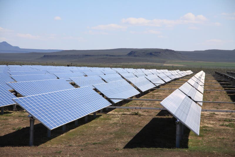 Solar Panels Solar Field for Power and Energy Stock Image - Image of ...