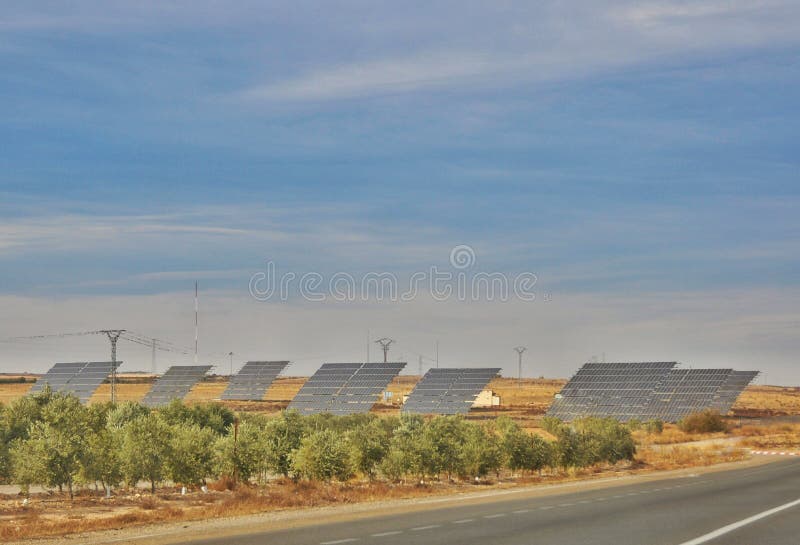Solar power plant stock image. Image of clouds, charge - 55337885