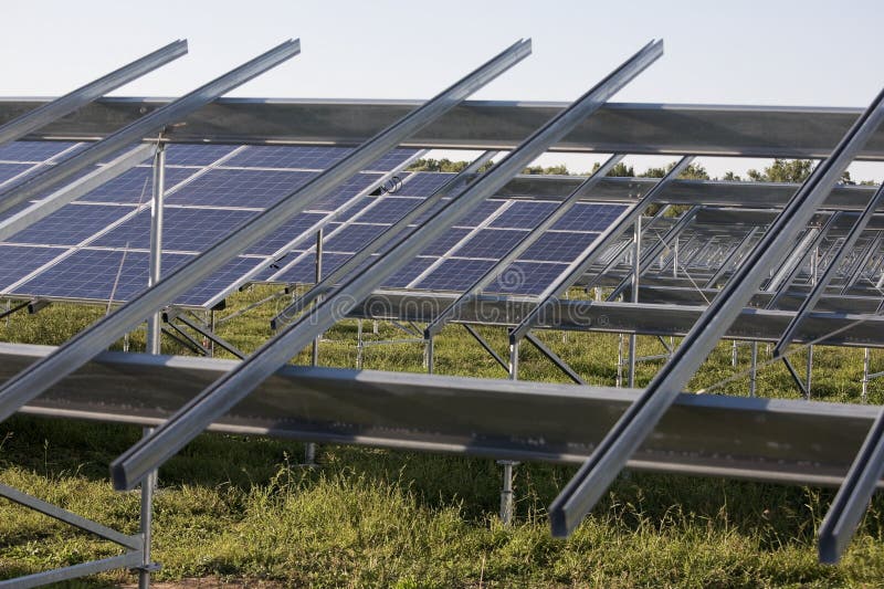 Solar Power Plant Construction Stock Image - Image of powerplant, power ...