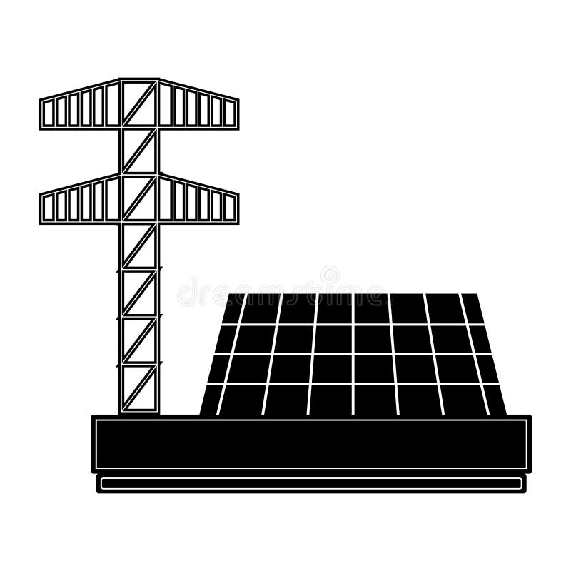 Solar power plant icon stock vector. Illustration of solar - 143970772