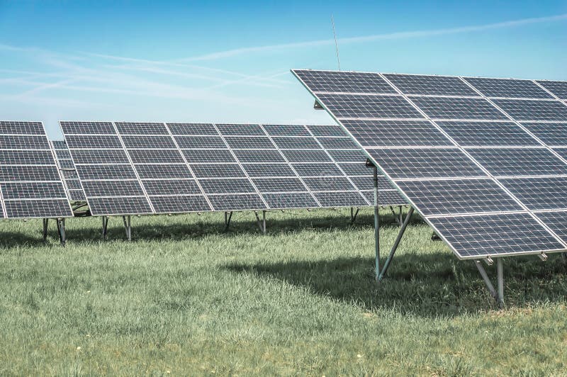 Solar Power Plant Using Renewable Energy from the Sun Stock Image ...