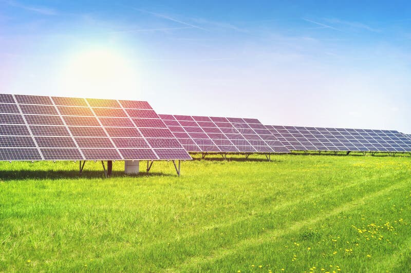 Solar Power Plant Using Renewable Energy from the Sun Stock Image ...