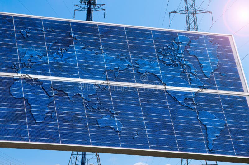 A Solar Power Powered World Stock Photo - Image of conservation ...