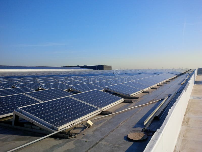 Solar power rooftop stock photo. Image of modules, grid - 76578974