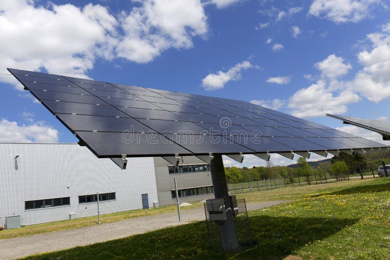 Solar Power Station in the Early Spring Nature Editorial Photography ...