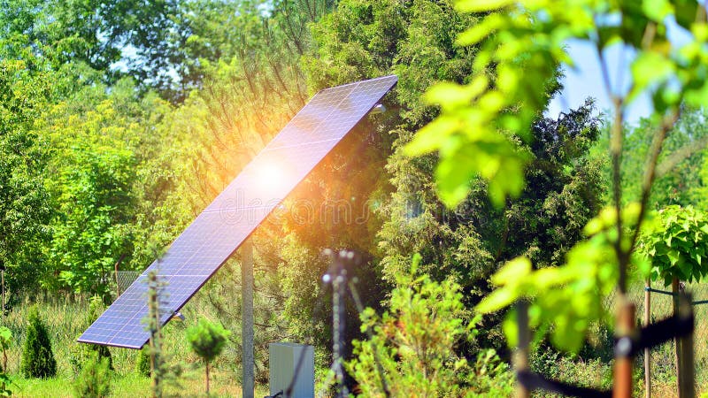 Solar Power Station Generating Clean Energy. Stock Image - Image of ...