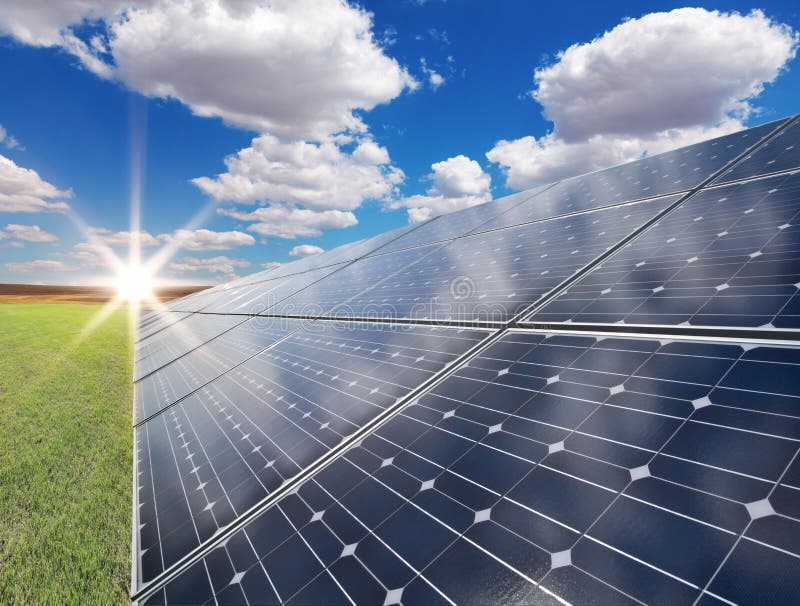 Solar Power Station - Photovoltaics Stock Image - Image of cell ...