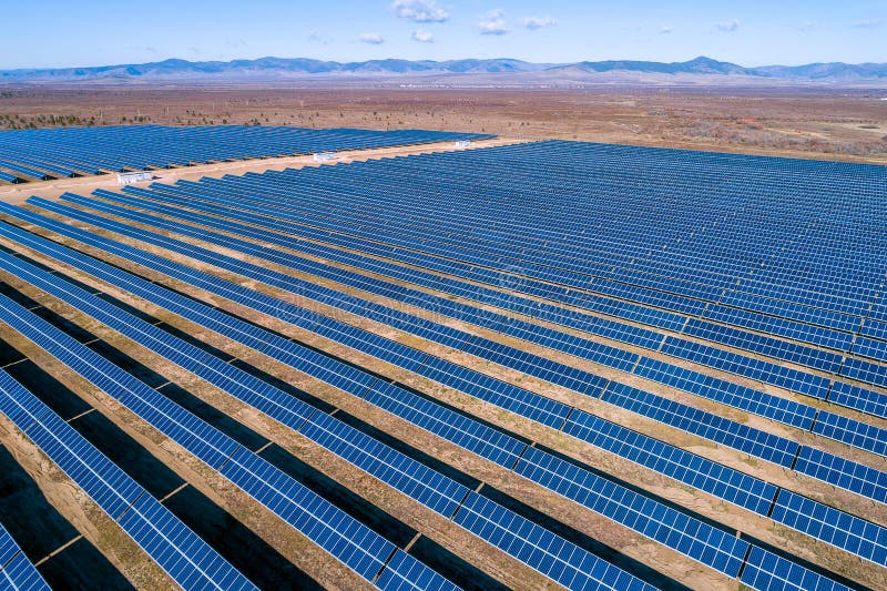 Solar power station stock photo. Image of perspective - 101985022