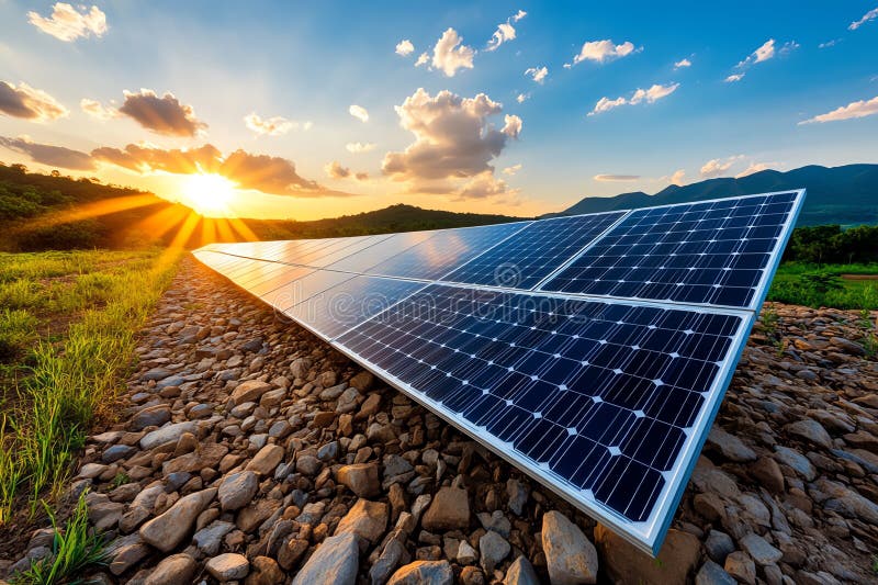 Solar Power Sunlight, Harnessing, and Future of Energy Shown in a ...