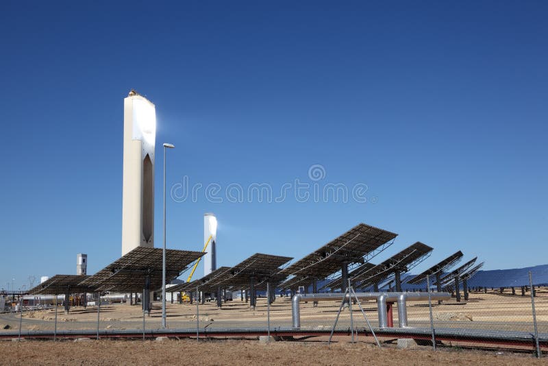 Solar power tower stock photo. Image of future, collector - 25801024