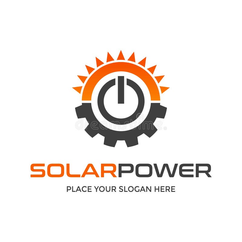 Solar Power Vector Logo Template Stock Vector - Illustration of ...