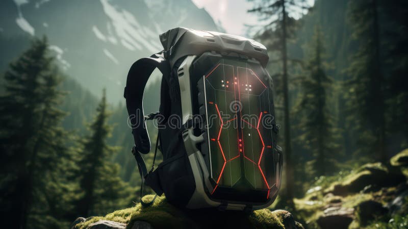 Solar-Powered Backpack with Hydration. Advanced Hiking Backpack ...