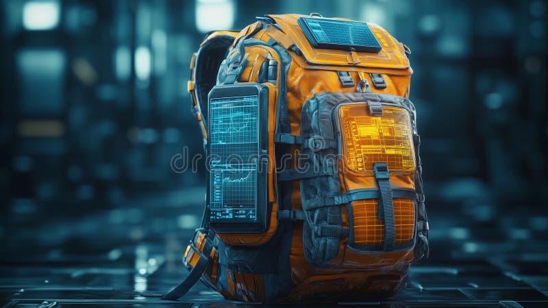Solar-powered Backpack for Tech-savvy Adventurers Stock Photo - Image ...