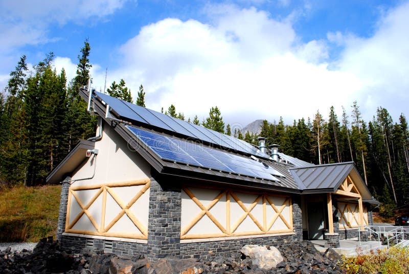 Solar Powered Building stock image. Image of roofing - 16479329