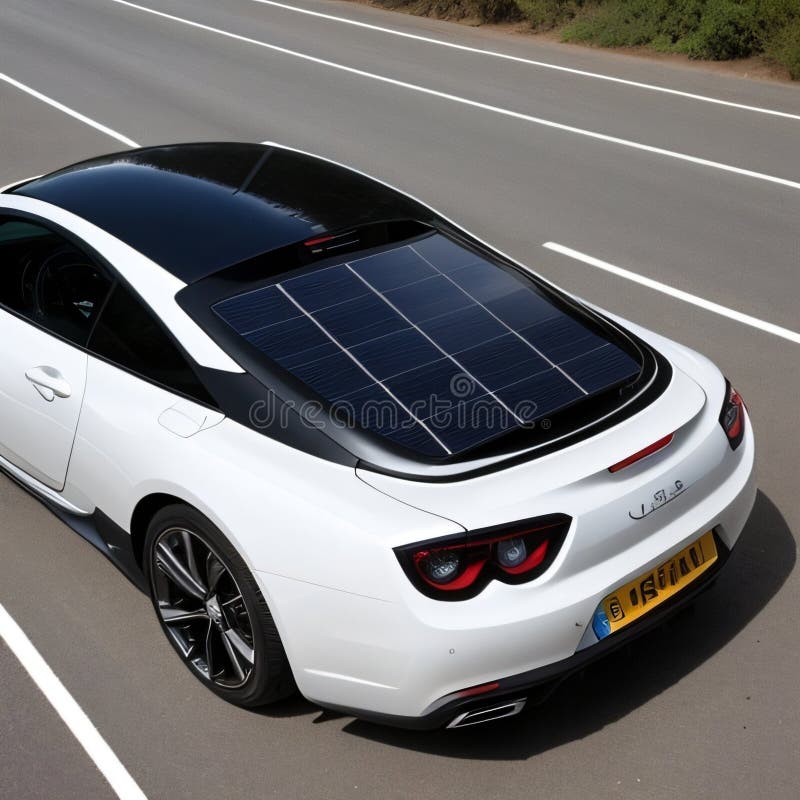 Solar Powered Car - AI Generated Image Stock Illustration ...