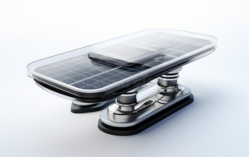Solar-Powered Car Chargers on White -Generative Ai Stock Image - Image ...