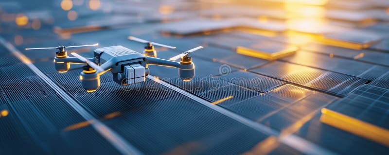 Solar-powered Drone Delivering Packages in a Futuristic Landscape ...