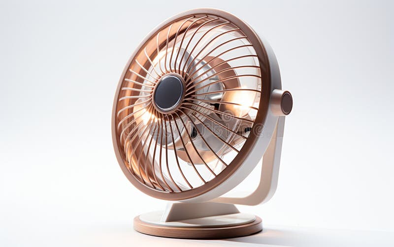 Solar-Powered Fans on White Generative Ai Stock Image - Image of mind ...