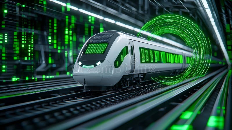 Solar-Powered High-Speed Rail for Eco-Friendly Travel Stock Image ...