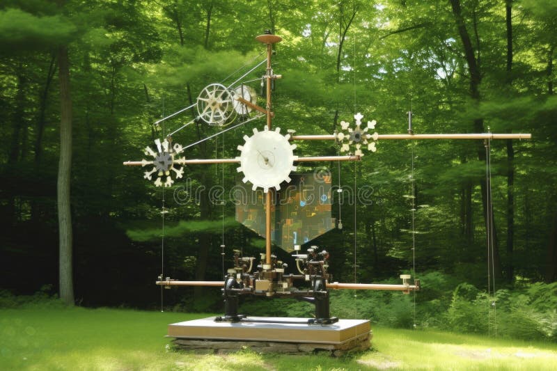 Solar-powered Kinetic Artwork with Eco-friendly Message Stock ...