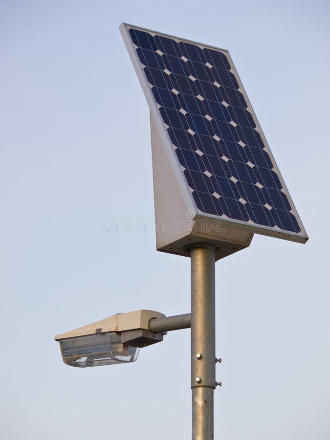 Solar powered lamp post stock photo. Image of sunlight - 8864950