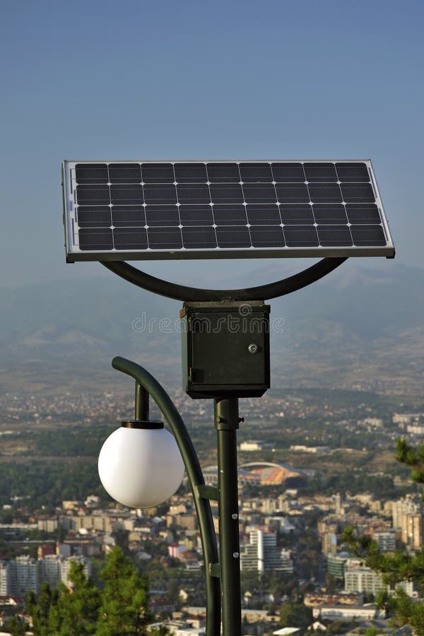 Solar Powered lights stock photo. Image of light, global - 16174286