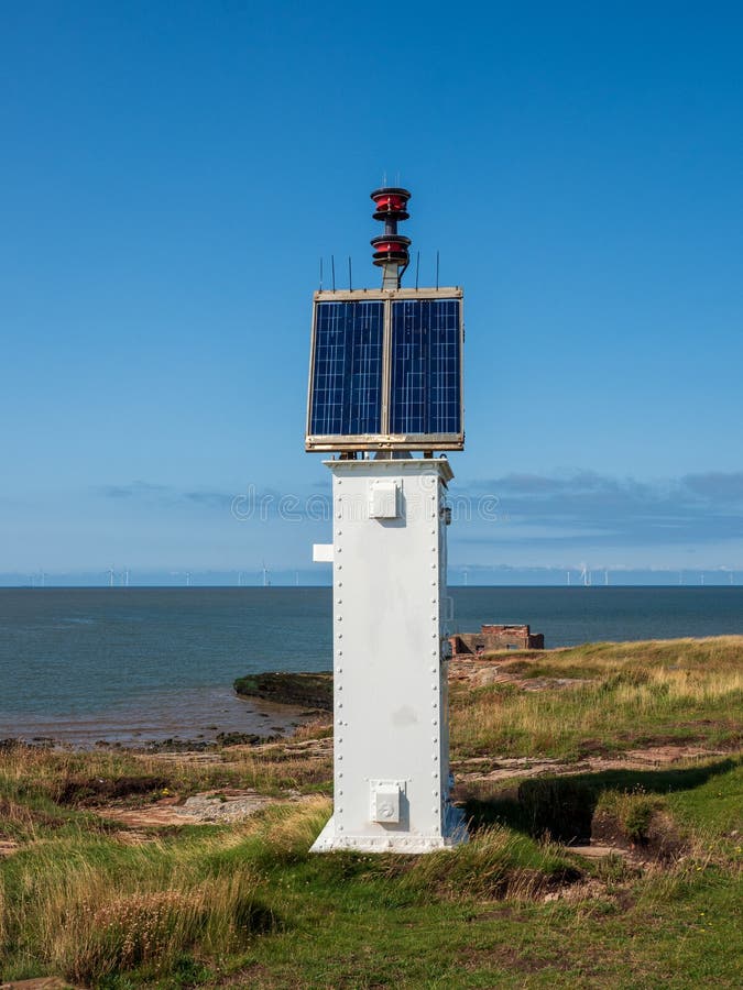 Solar Powered Navigation Light Stock Image - Image of navigation, solar ...