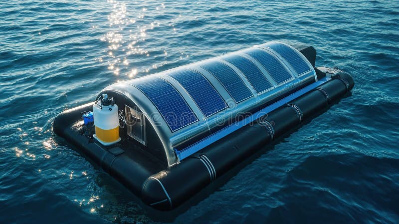 Solar-powered Ocean Buoy Research Station Sunrise Stock Photo - Image ...