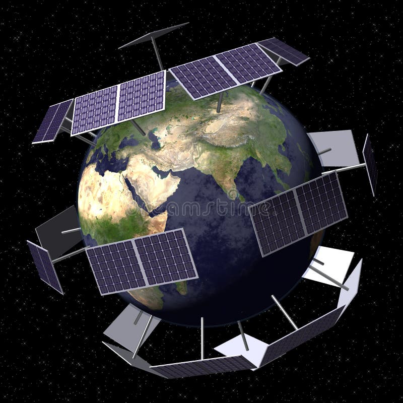 Solar Powered Planet stock illustration. Illustration of solar - 10493123
