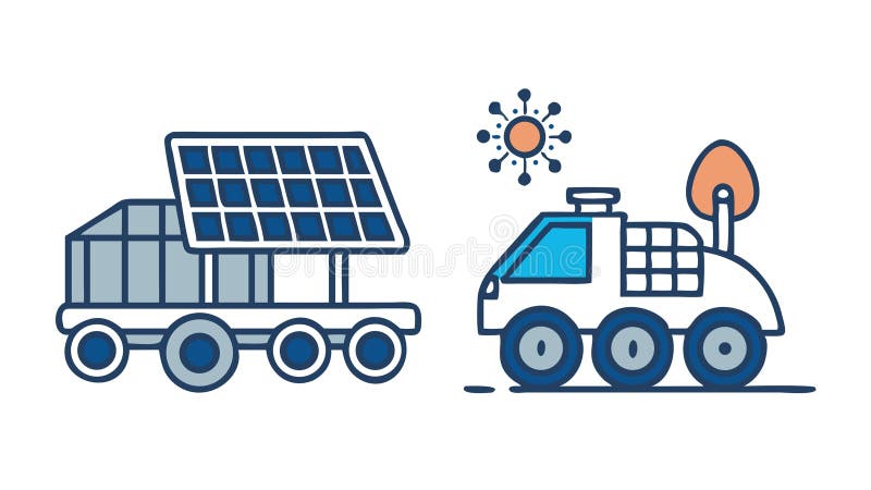 Solar Powered Rovers Exploration Icon, Vector Design Generative AI ...