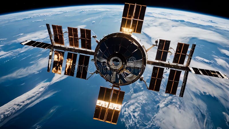 A Solar-powered Satellite Orbits Earth, Capturing the Stunning ...