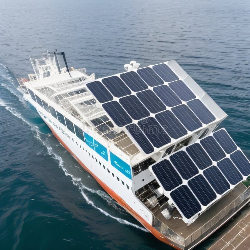 Solar Powered Ship - AI Generated Image Stock Illustration ...