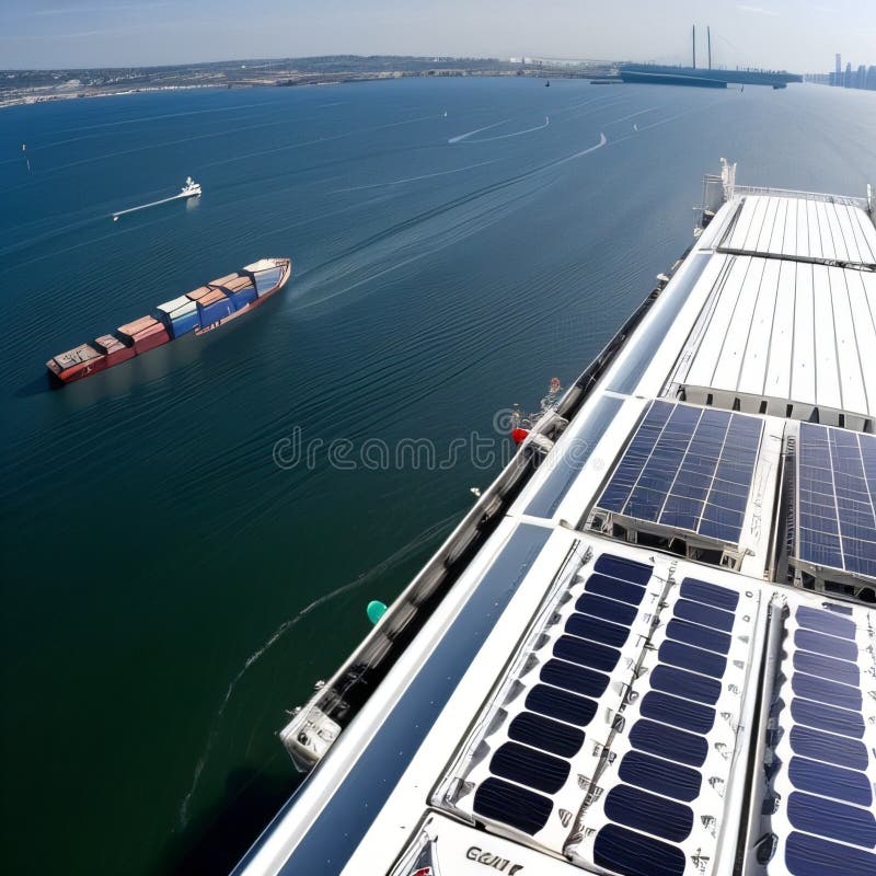 Solar Powered Ship - AI Generated Image Stock Illustration ...