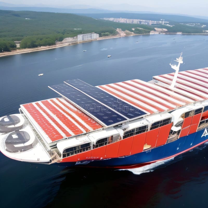 Solar Powered Ship - AI Generated Image Stock Illustration ...