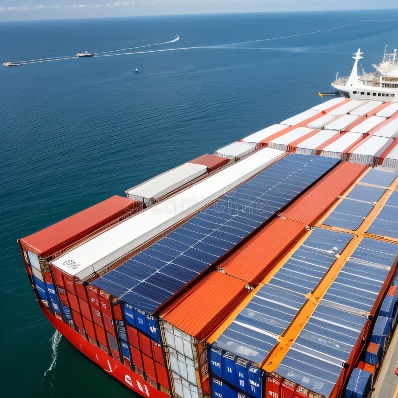 Solar Powered Ship - AI Generated Image Stock Illustration ...