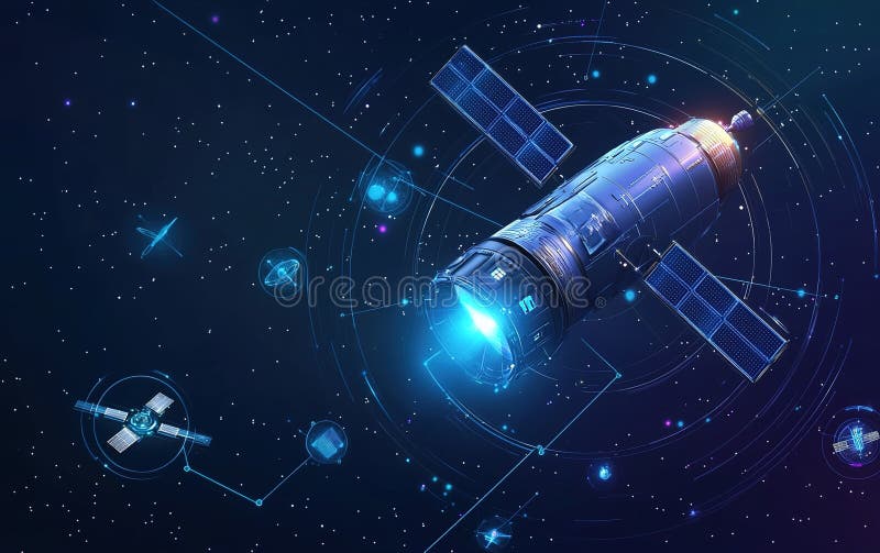 A Solar-powered Spacecraft Navigates Deep Space, Showcasing Advanced ...