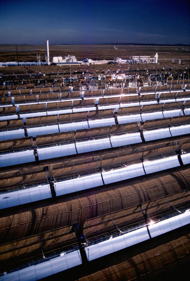 Solar Powered Steam Generation Stock Photo - Image of alternative ...