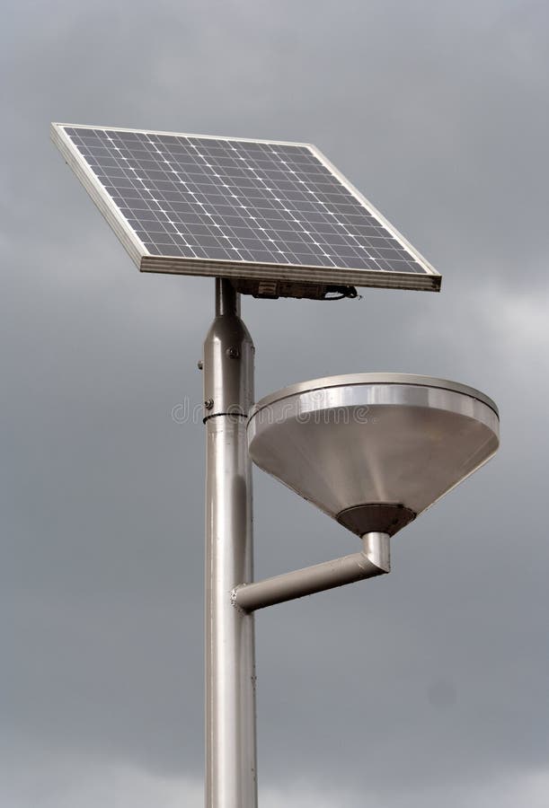 Solar powered street light stock image. Image of solar - 15818187